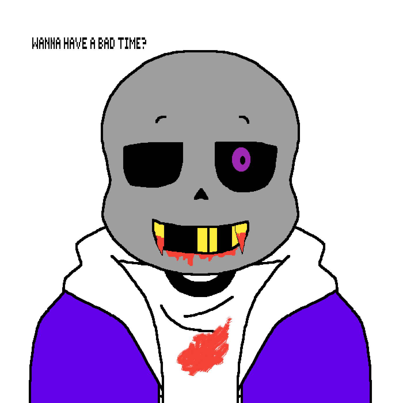 Pixilart - Zombie sans by skellysansdawg