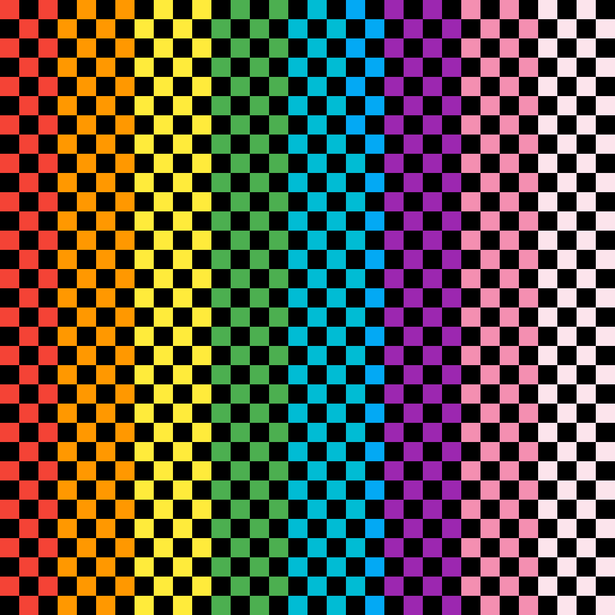 Pixilart - Rainbow Checkers by ItsLucy2006