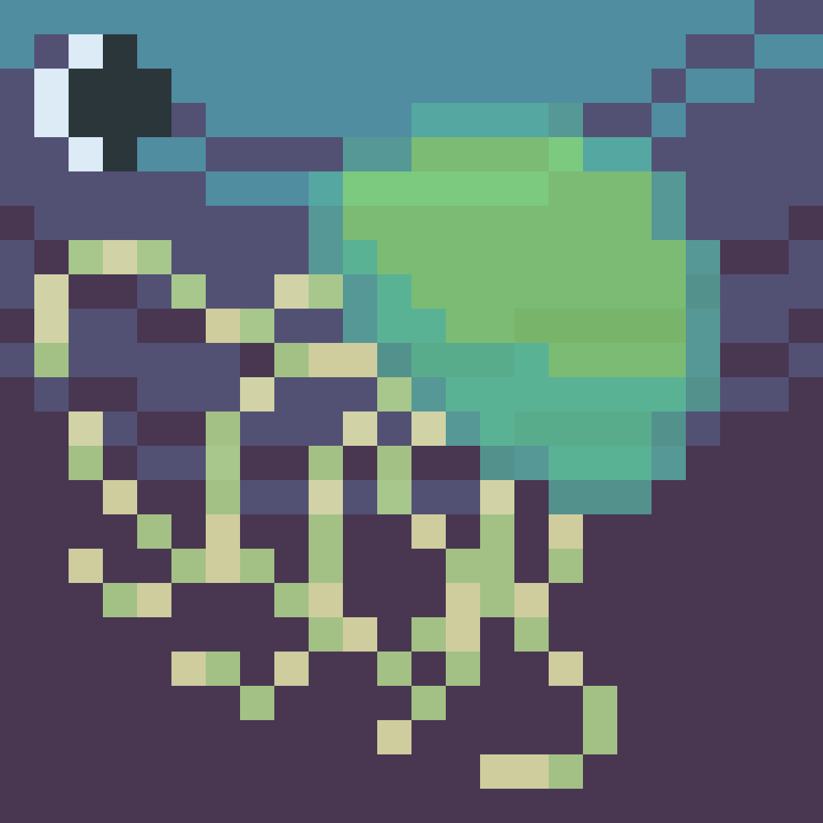 Pixilart - Bioluminescent jellyfish by Eclipse89
