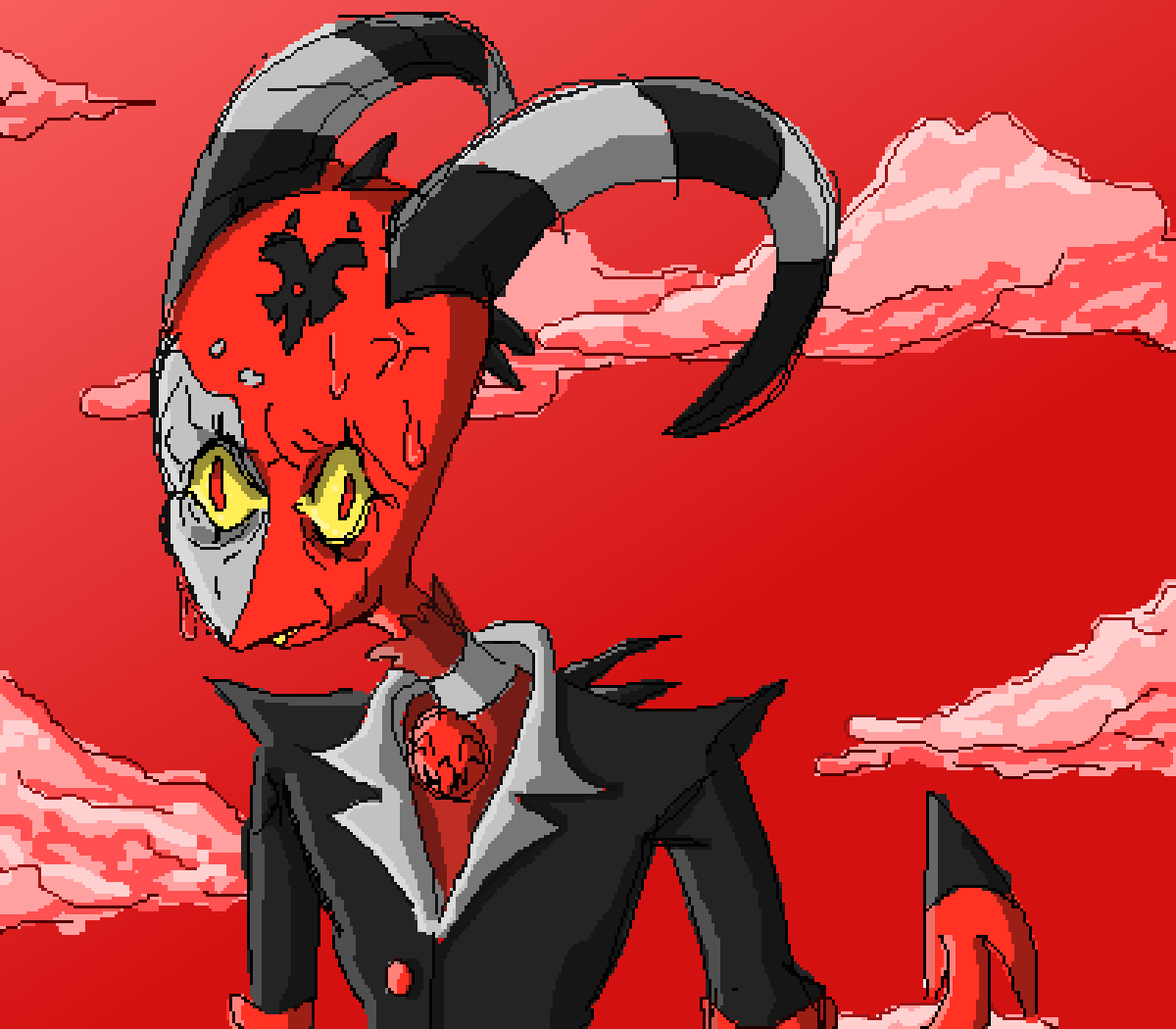 Pixilart - Blitzø Trailer Face by JesterDSpecter