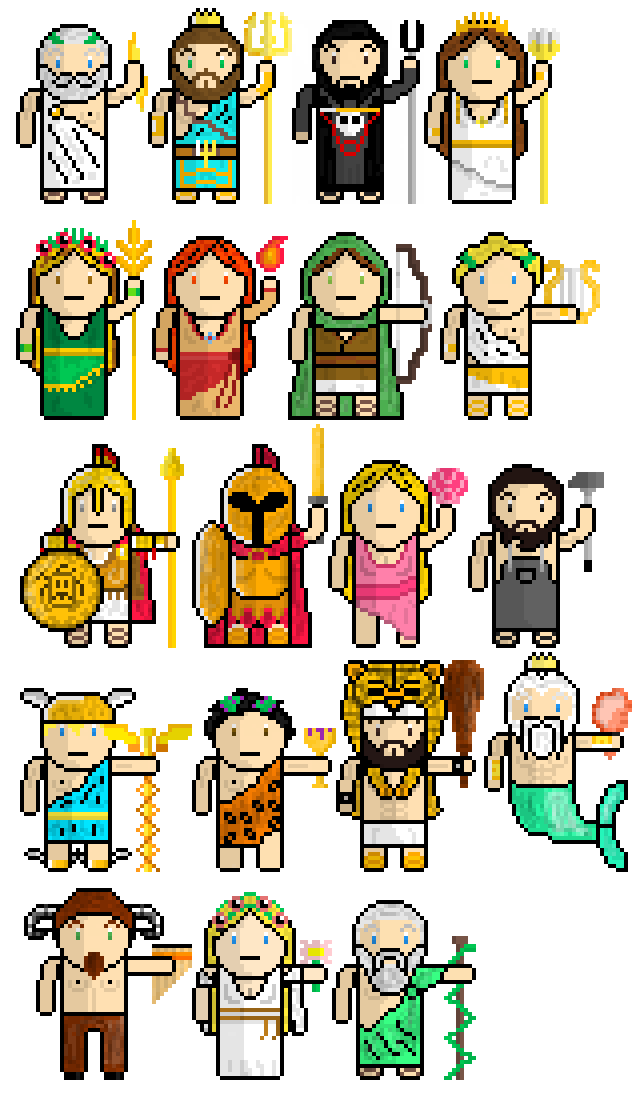 Greek Gods Pixel Art at Eula Newport blog