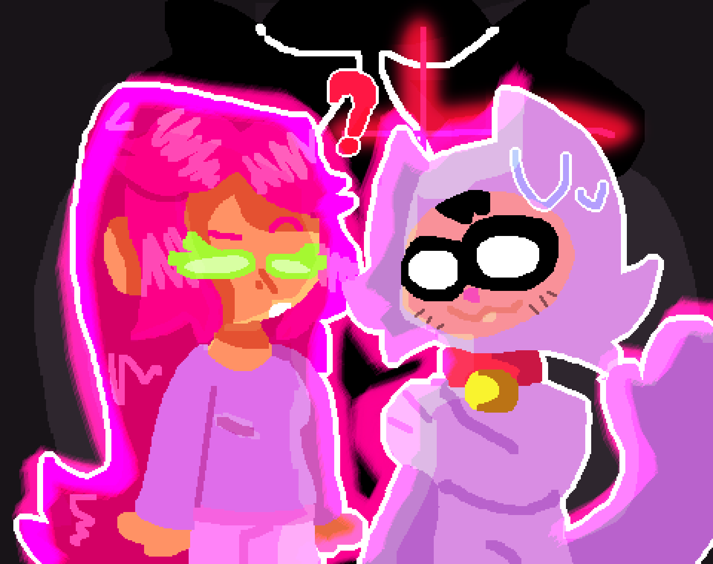 Pixilart - Starfire and Cat Robin by sillybot
