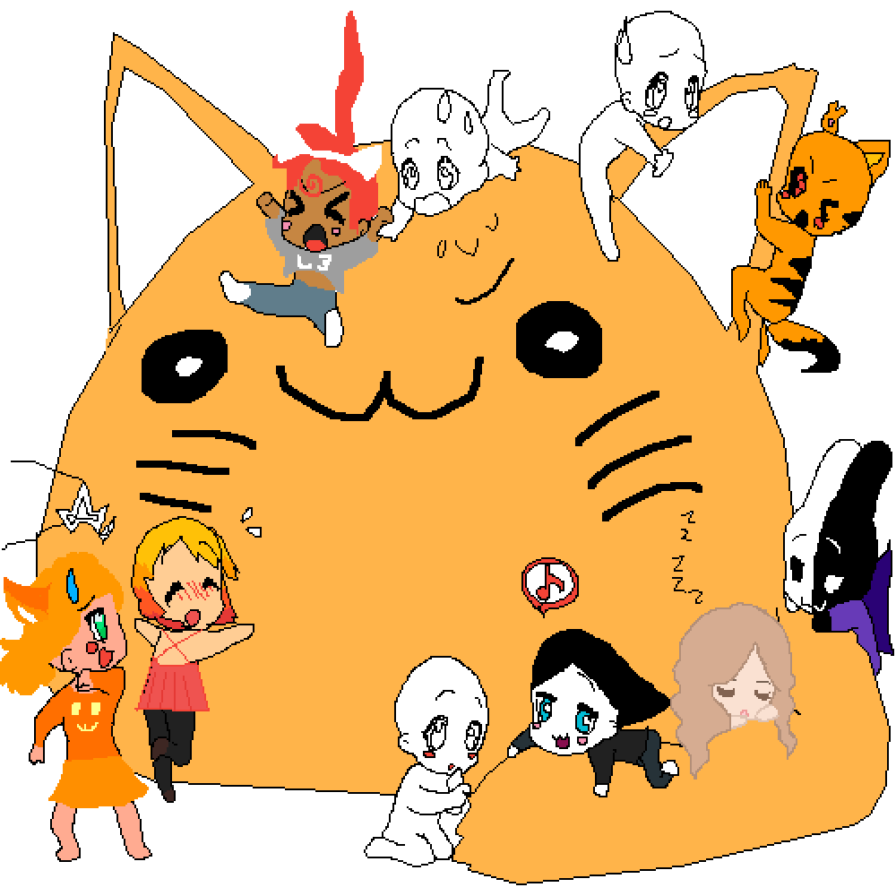 Editing my tiger oc - Free online pixel art drawing tool - Pixilart