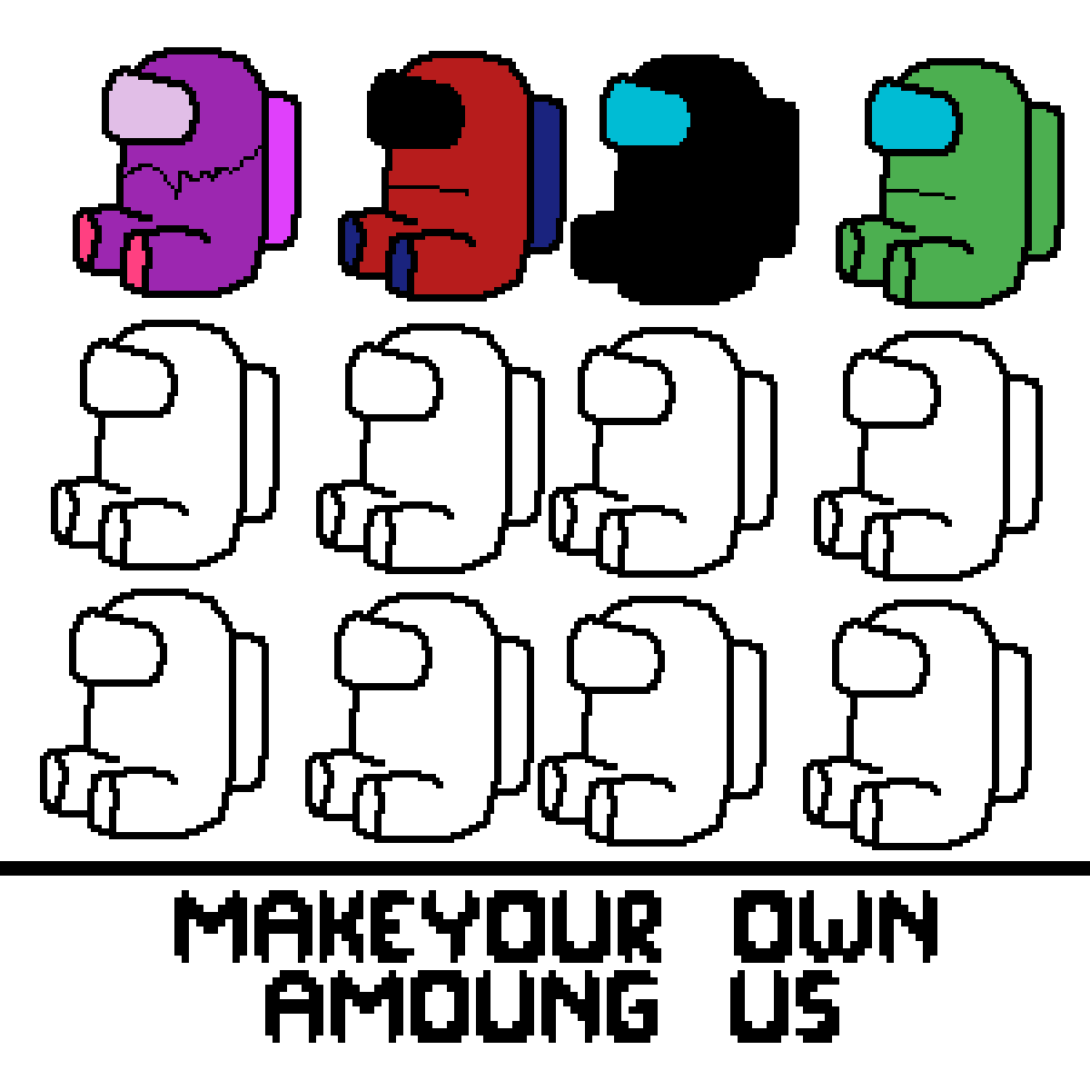 Pixilart - among draw new by among-us-isaac