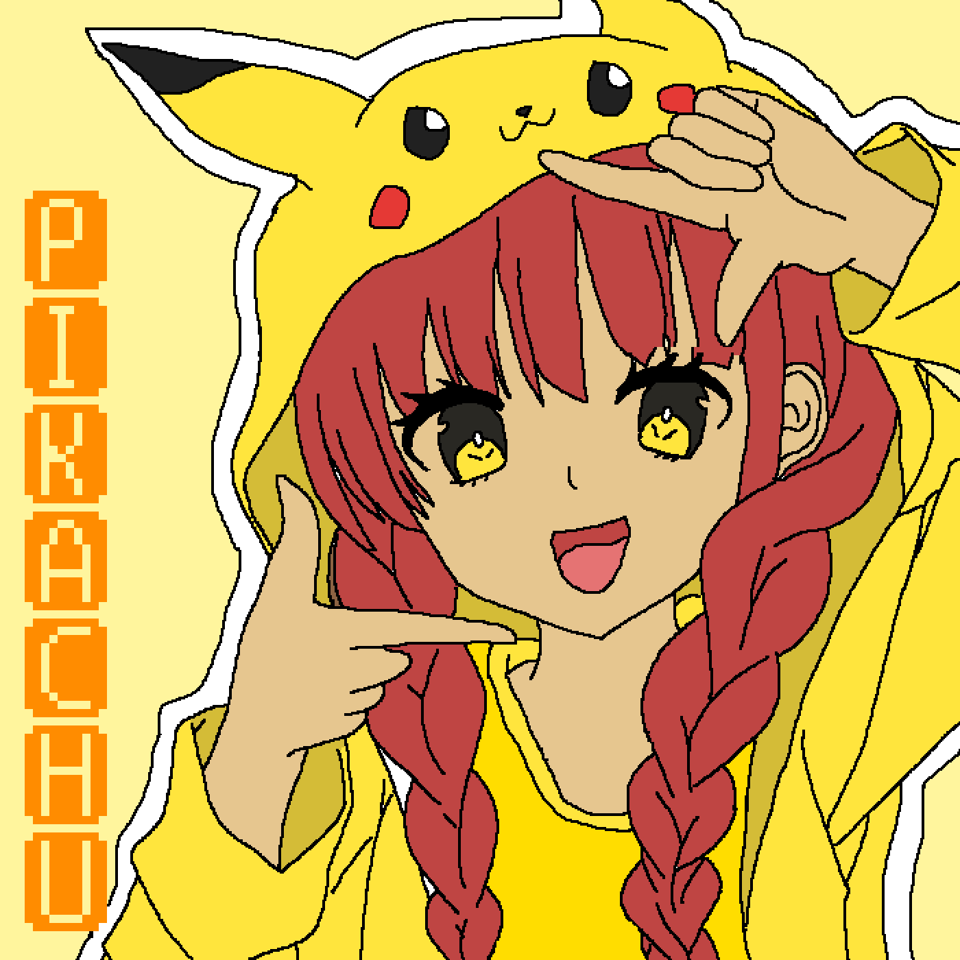 Editing Pikachu Lady - Free online pixel art drawing tool - Pixilart
