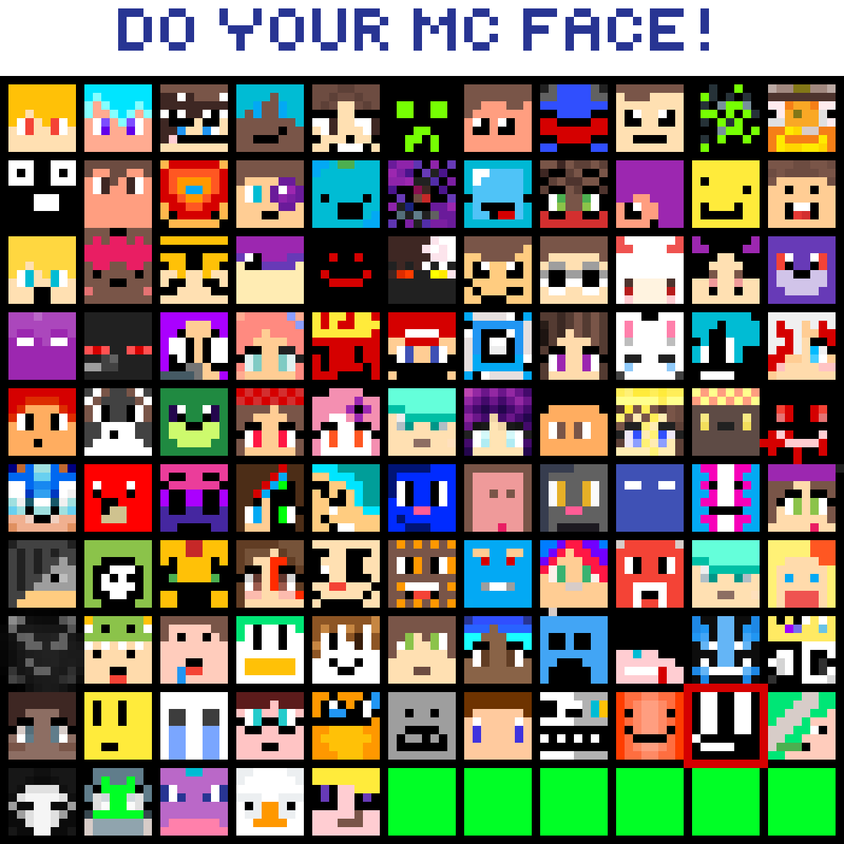 Pixilart - Make your MC face by BlondeScallywag