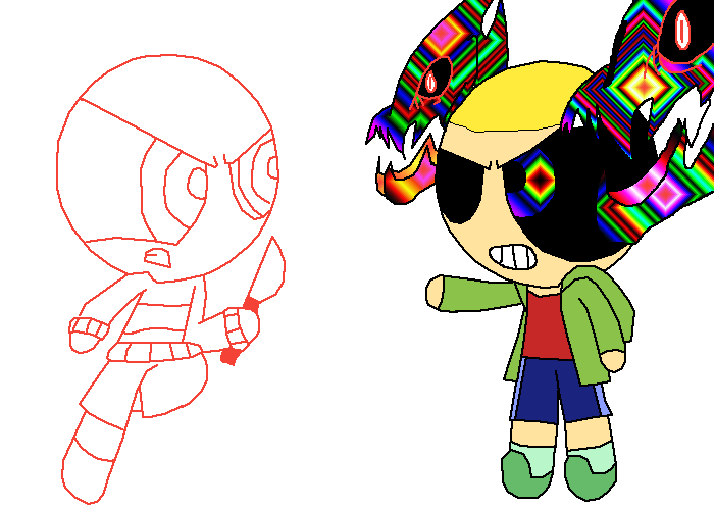 Pixilart - I made a oc for mah friend by LiterallyAlamp