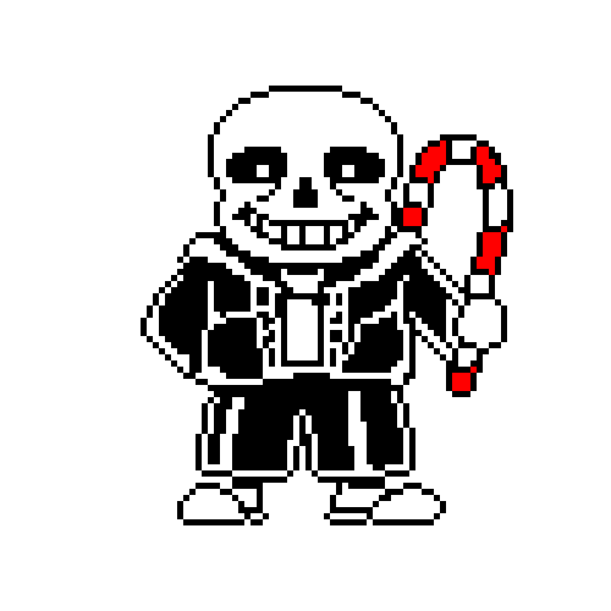 Pixilart - Candy Cane Sans by Bonely