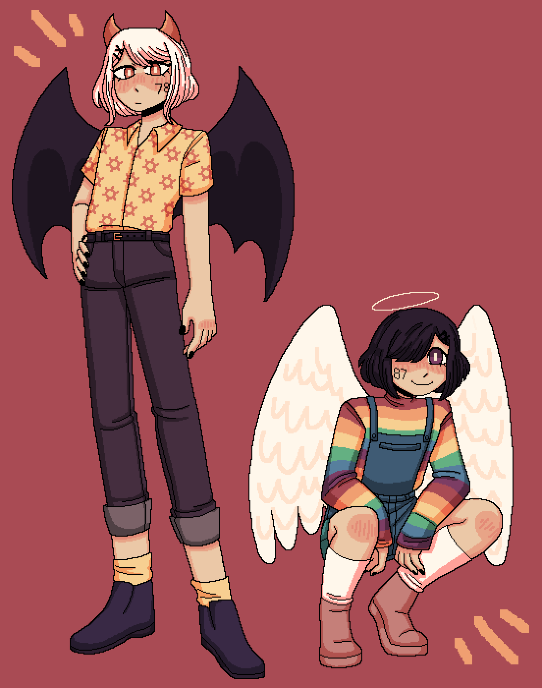 Pixilart - Nim and Min by precisespace