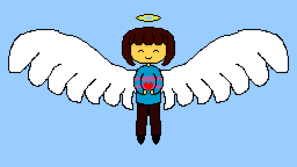 Pixilart - Angel Frisk - Undertale by Pun-nySorcerer