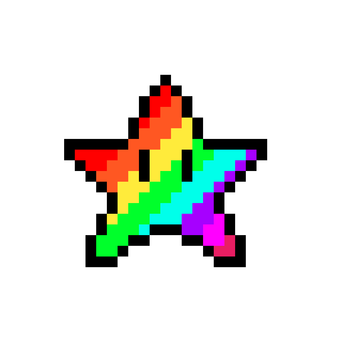 Pixilart - Rainbow Star by lostaiame