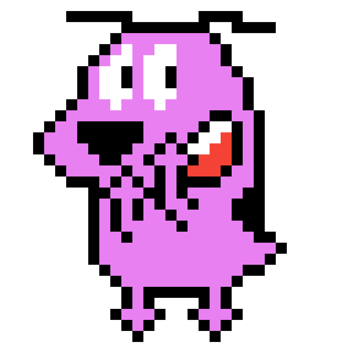 Editing Coraje el Perro Cobarde - Free online pixel art drawing tool ...