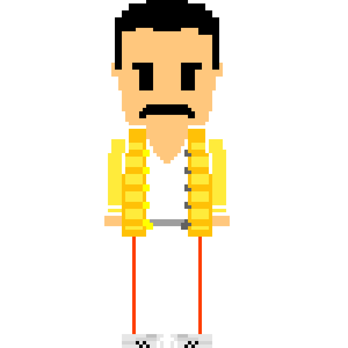 Editing Freddie Mercury - Free online pixel art drawing tool - Pixilart