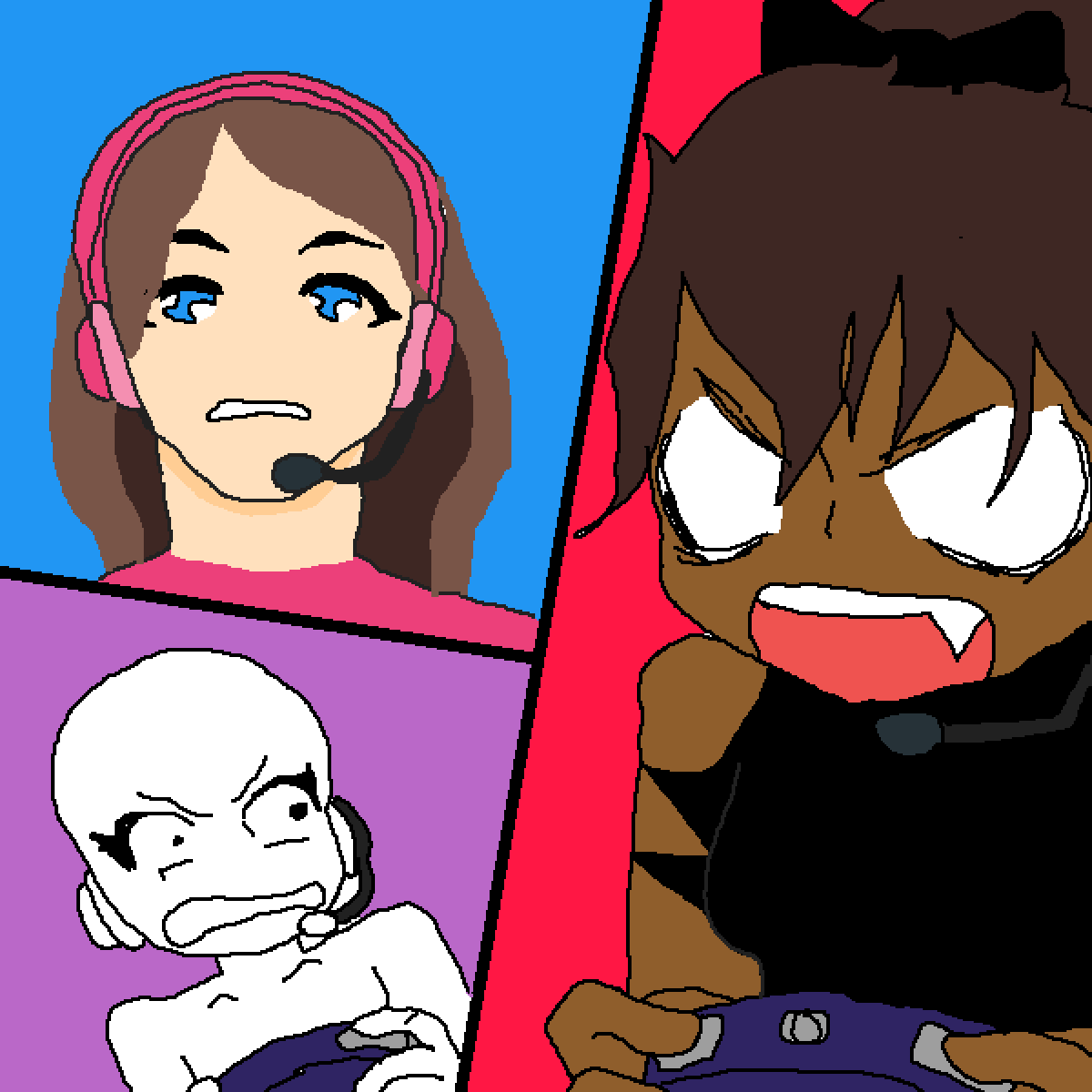 Pixilart - gaming with friends by galaxygirlcb