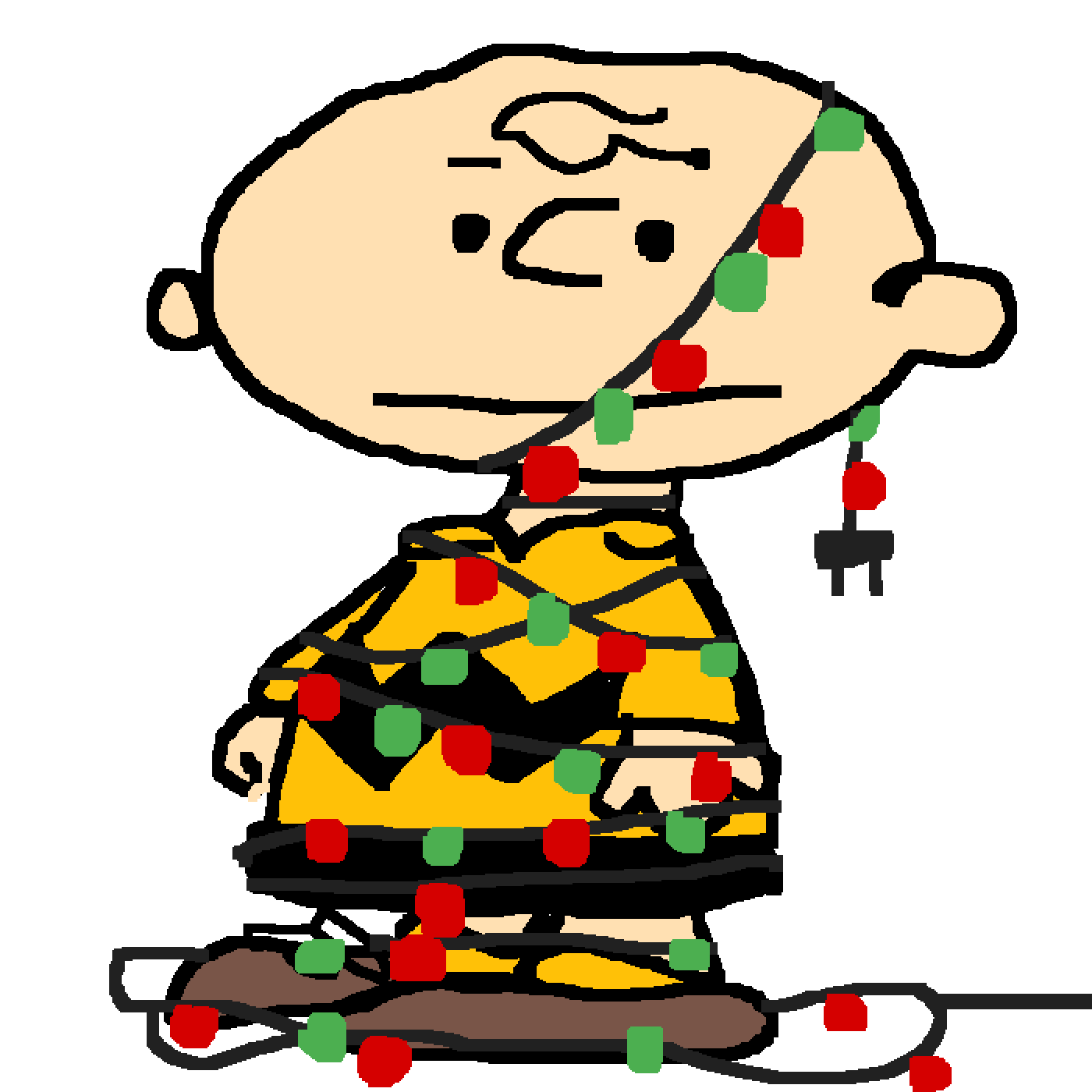 Pixilart - Charlie Brown Block Head by RayGun2008