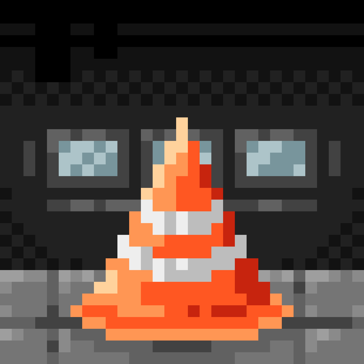 Pixilart - Traffic Cone by Polar34