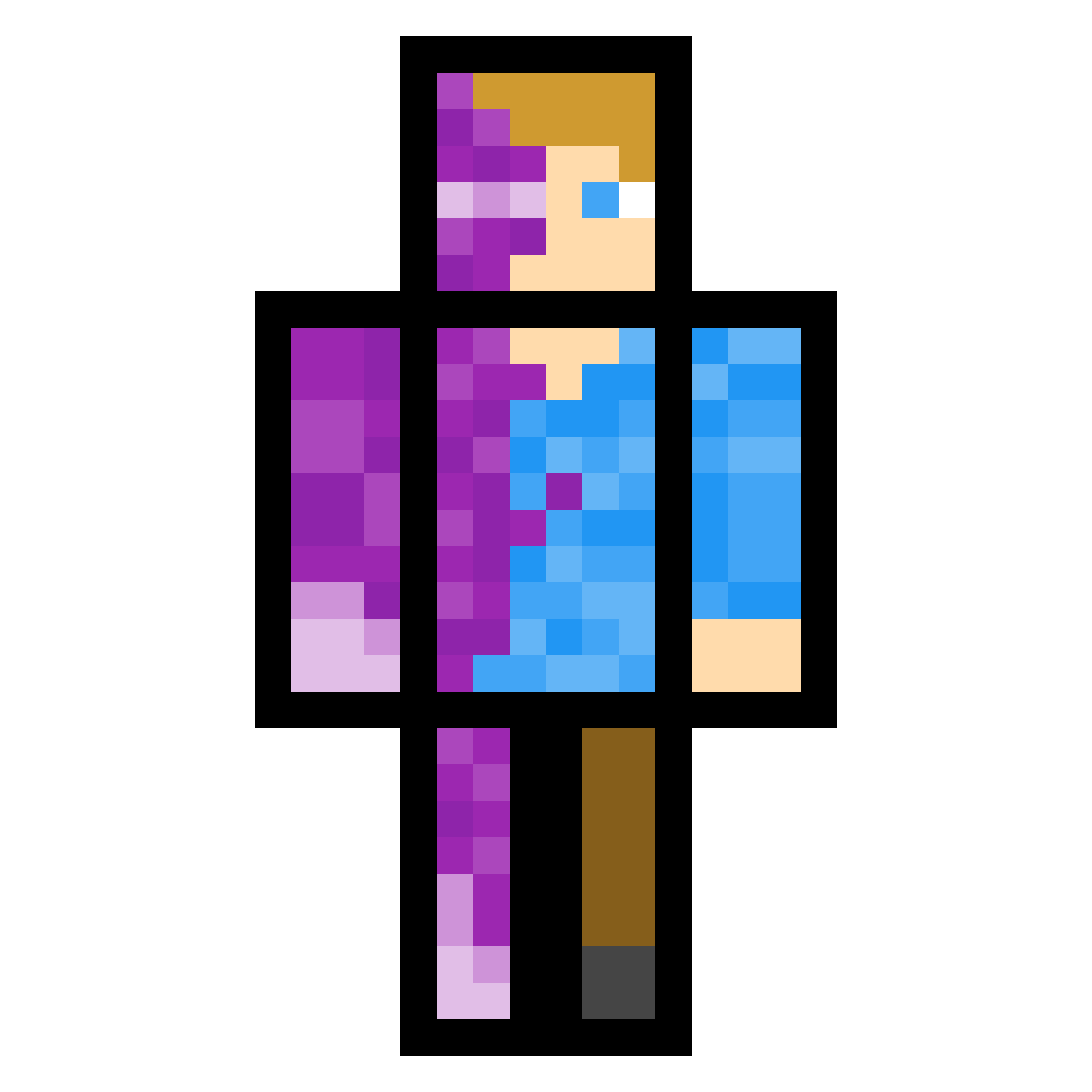 Pixilart - Minecraft skin pixel art by Bello666