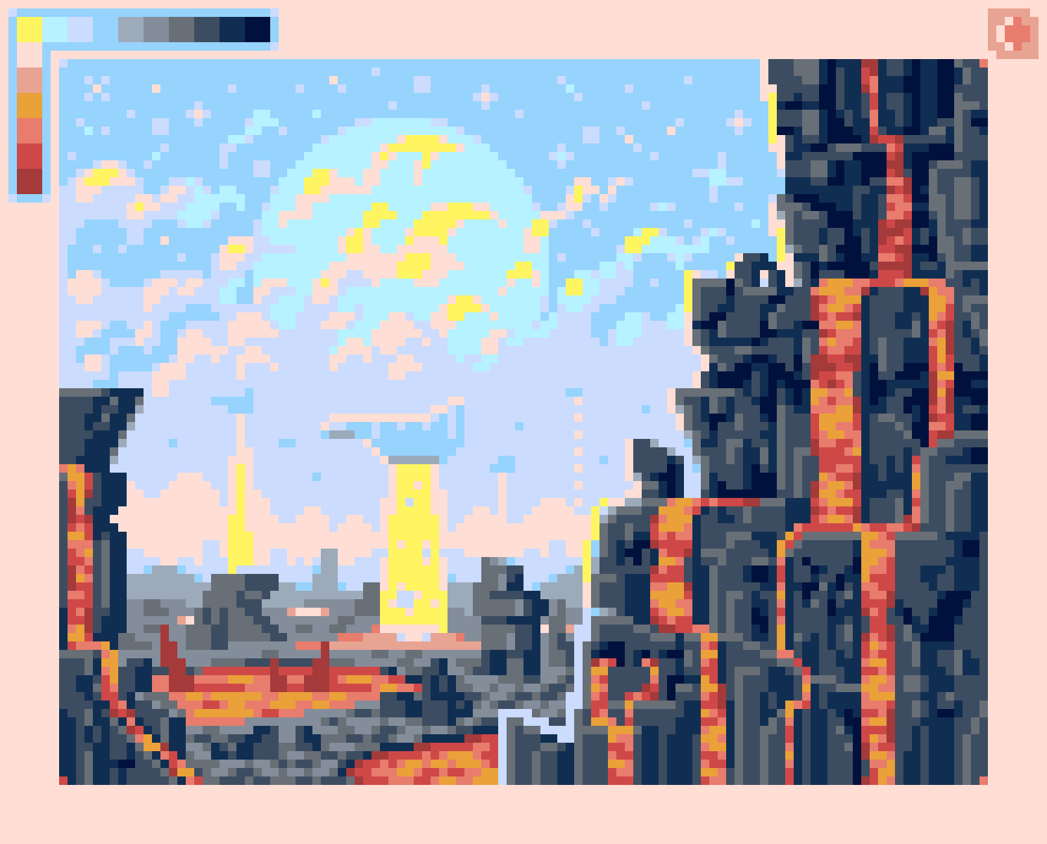 Pixilart - Volcanic Cliffs by Eclipse89