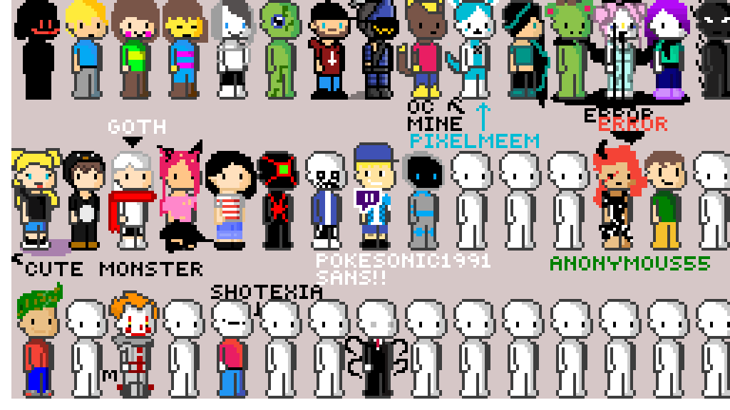 Editing Draw your character Collab - Free online pixel art drawing tool ...