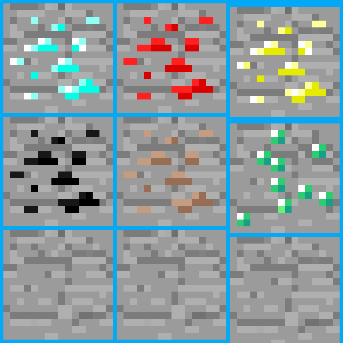 Editing minecraft ores - Free online pixel art drawing tool - Pixilart