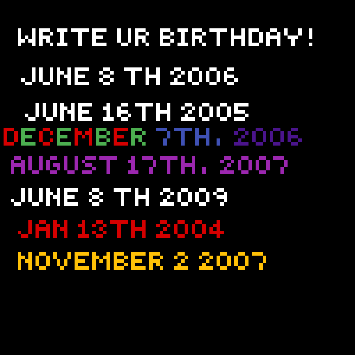 Editing birthday - Free online pixel art drawing tool - Pixilart