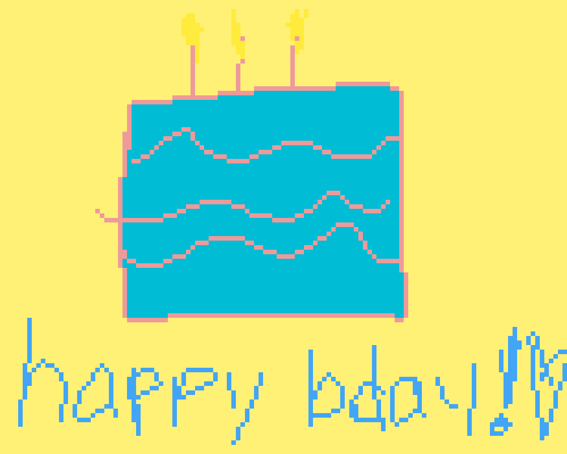 Pixilart - Birthday cake by Anonymous