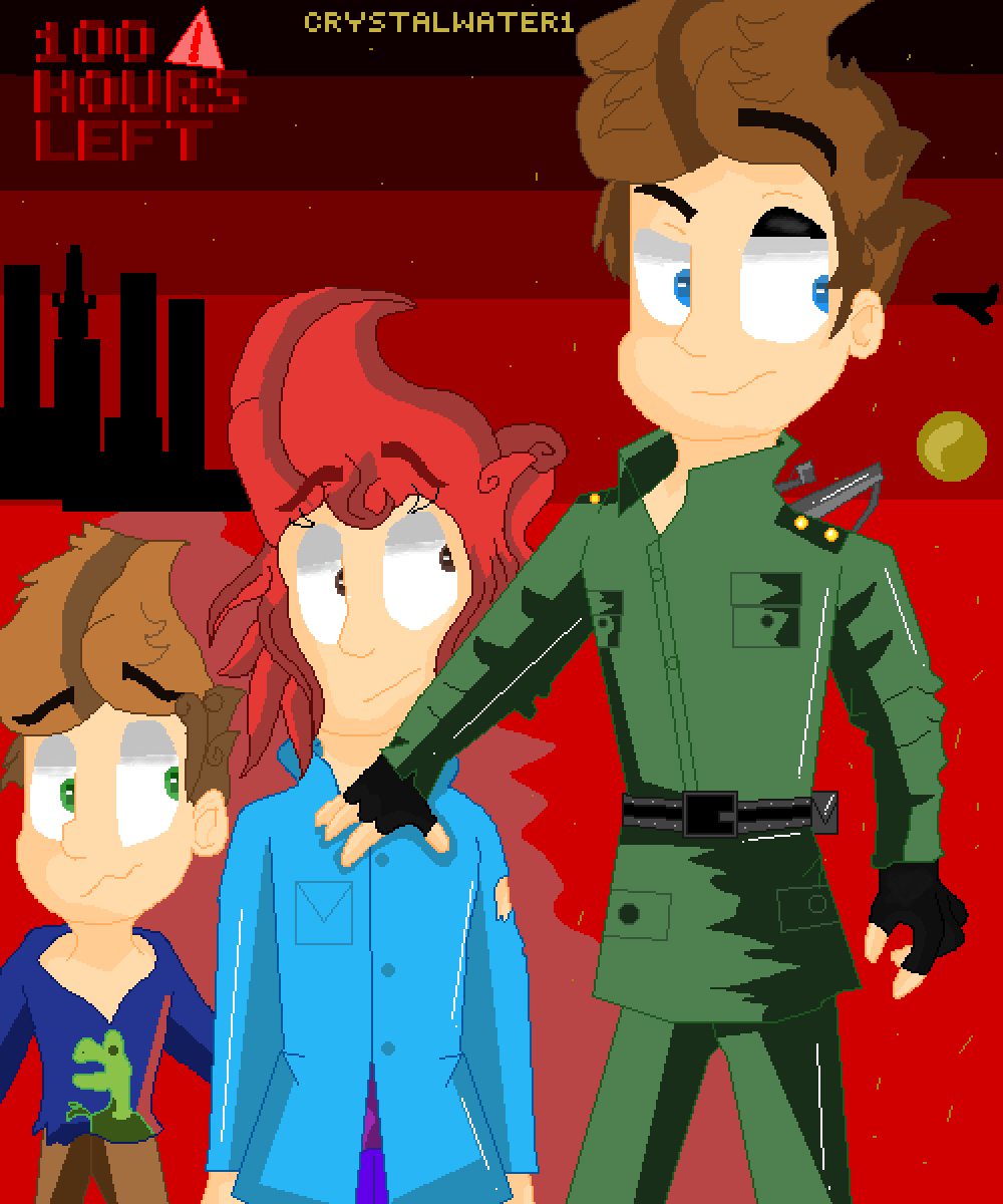 Pixilart - 100 hours left poster by Crystalwater1
