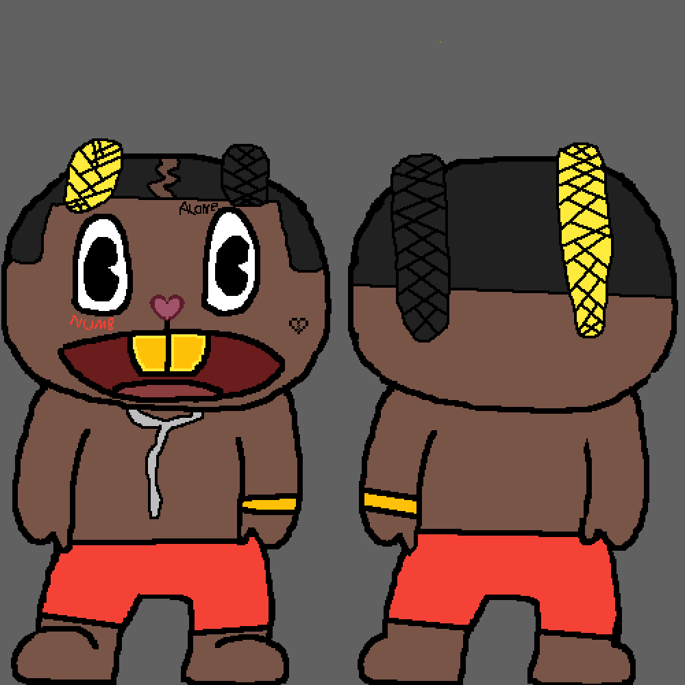 Editing X in happy tree friends - Free online pixel art drawing tool ...