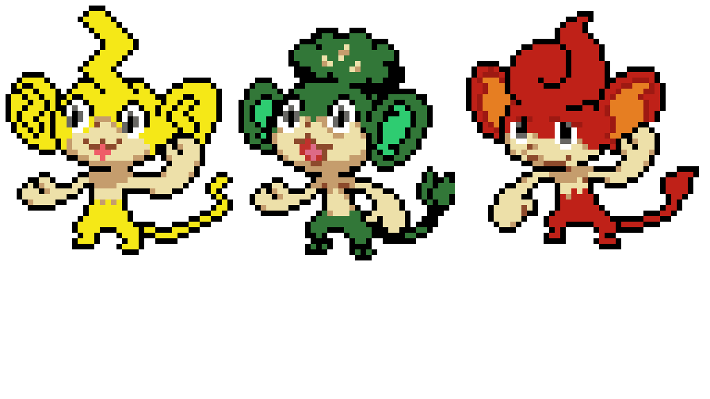 Editing Pansoul and Pansage and Pansear - Free online pixel art drawing ...