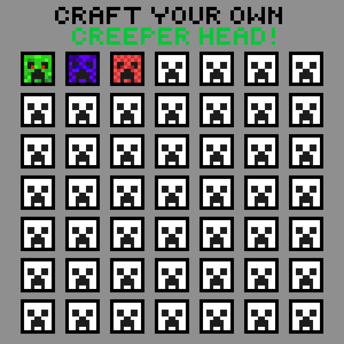 Editing creeper - Free online pixel art drawing tool - Pixilart