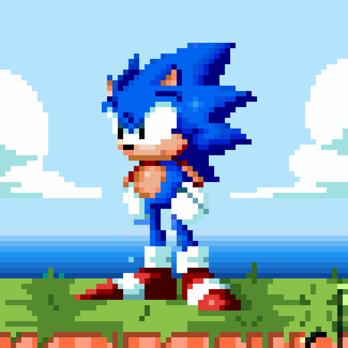 Editing sonic - Free online pixel art drawing tool - Pixilart