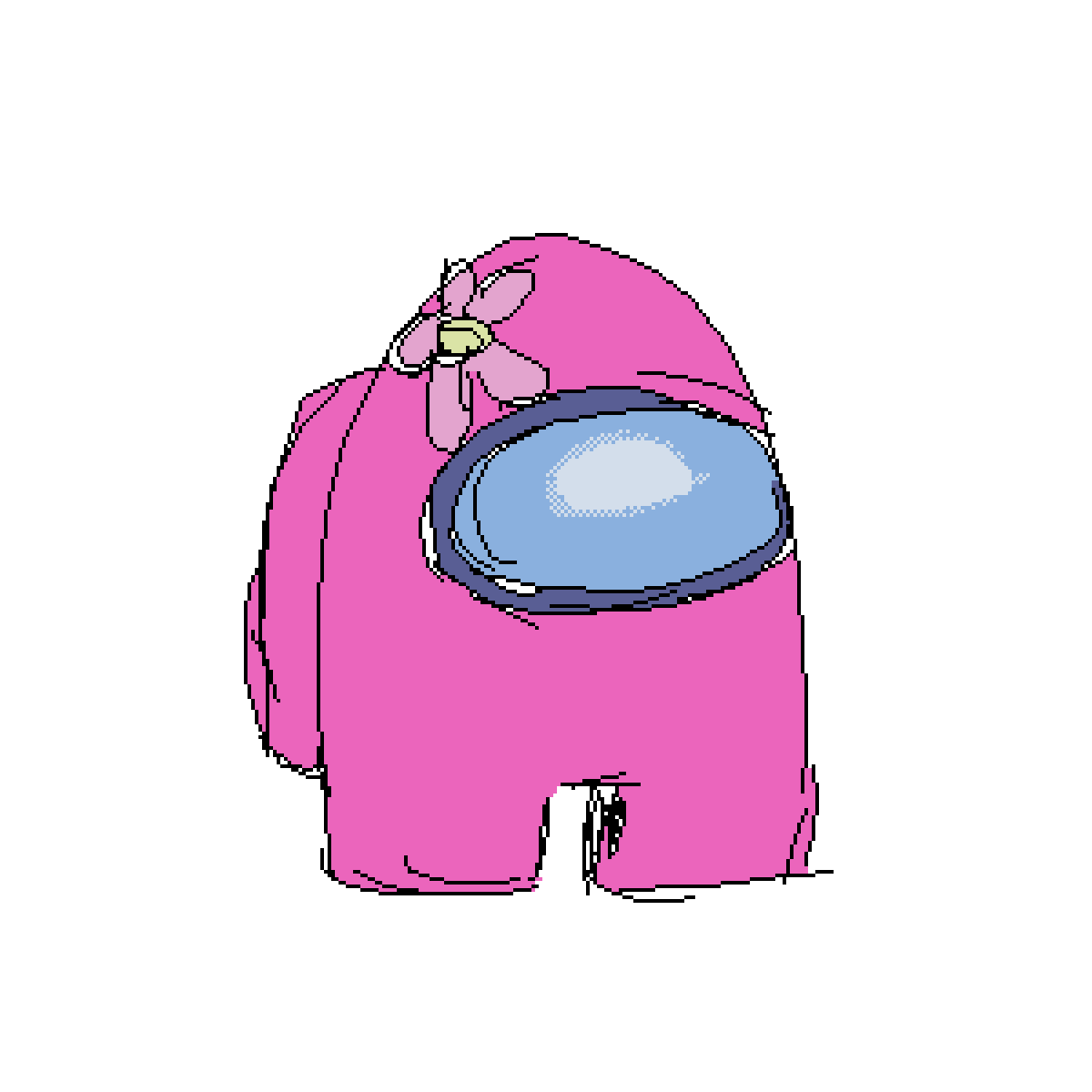 Pixilart - Pink amongus by StupidPlant