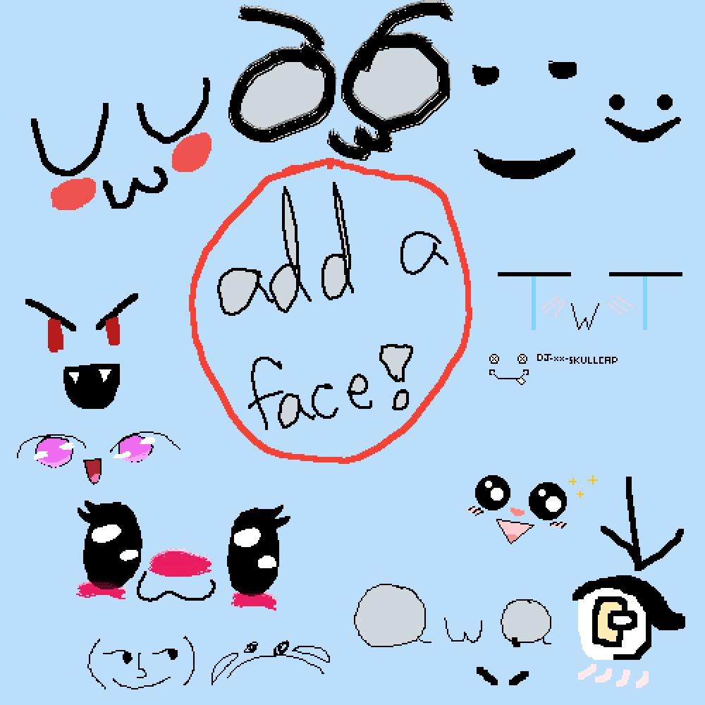 Editing Roblox noob face - Free online pixel art drawing tool - Pixilart