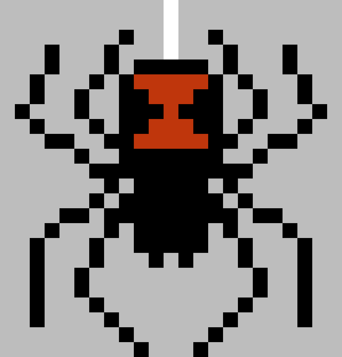 Minecraft Spider Pixel Art Editing Black Widow Spider Free Online