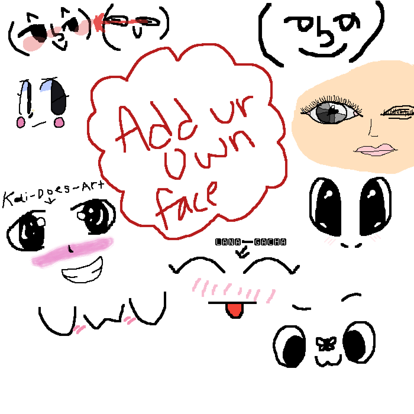 Editing Add your own face - Free online pixel art drawing tool - Pixilart