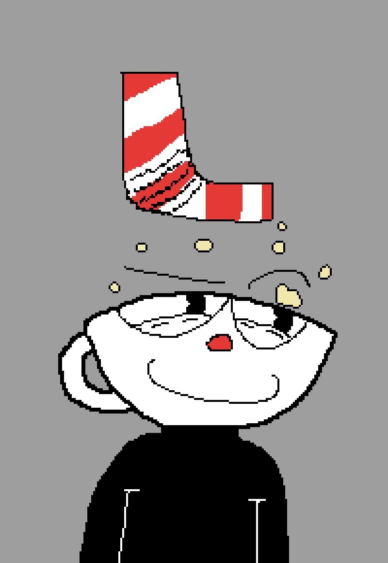 Pixilart - Cuphead giving a fat L by Donnymane10