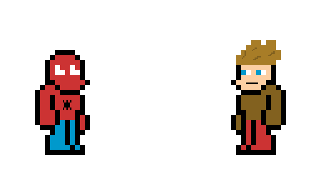 Editing spiderman and me in terri - Free online pixel art drawing tool ...