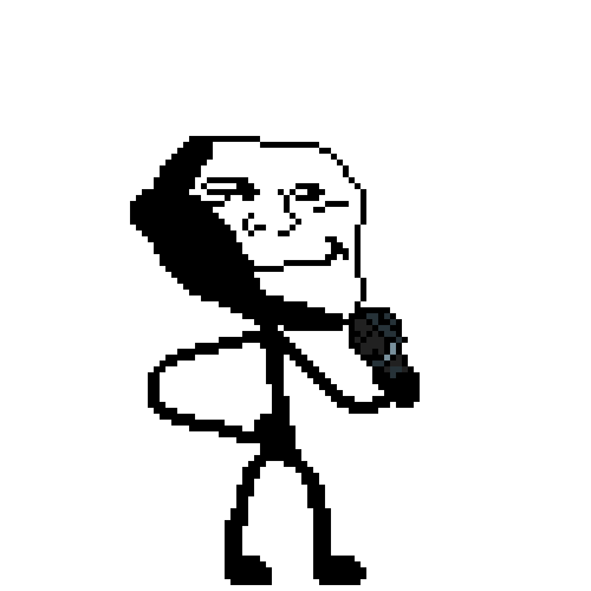 Pixilart - trollface phase 2 idle by blue-blue