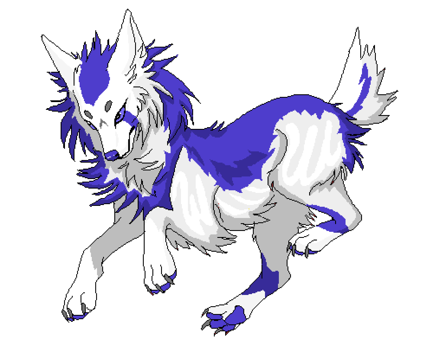 Pixilart - ice wolf by GreenBeany