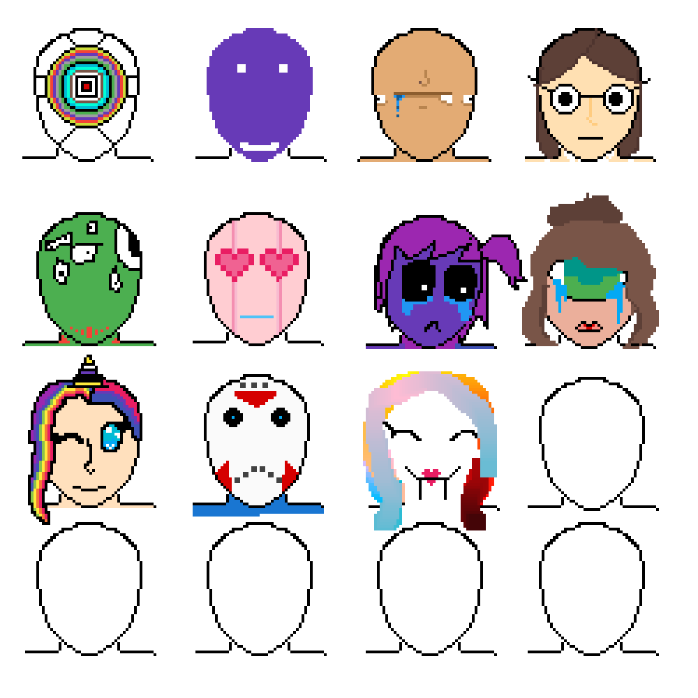 Editing Faces - Free online pixel art drawing tool - Pixilart