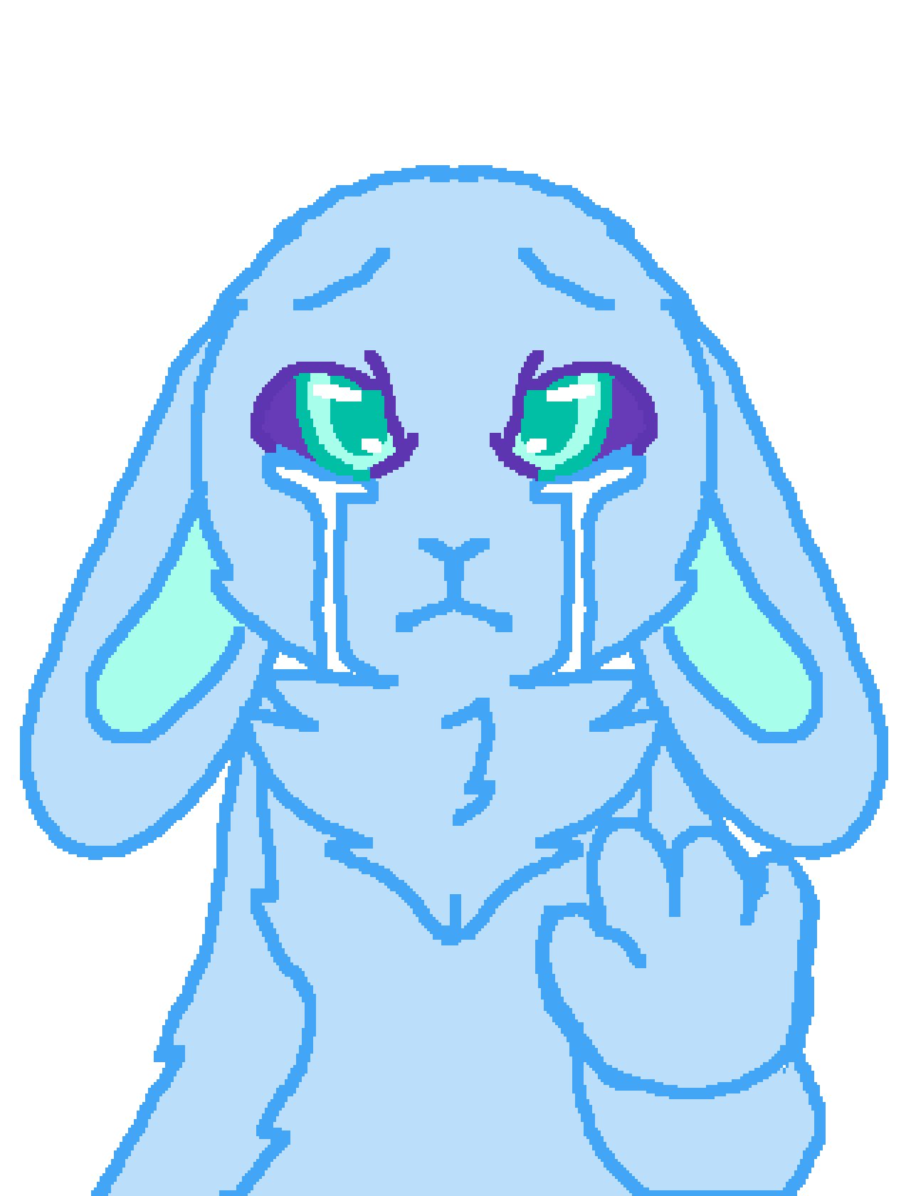 Pixilart - sad bunny by DeyQrtz