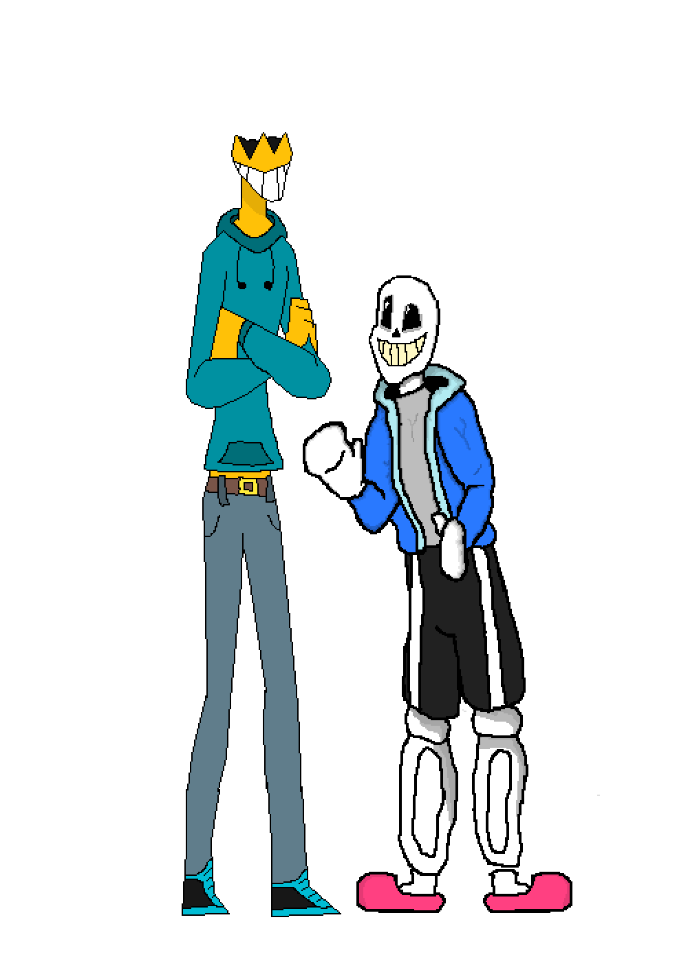 Pixilart - Smiley meets Sans by Carnage-tooth