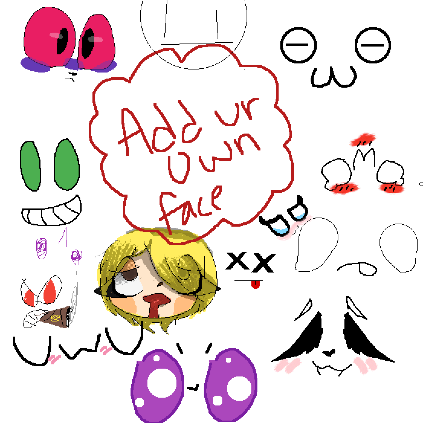 Editing Face drawing - Free online pixel art drawing tool - Pixilart