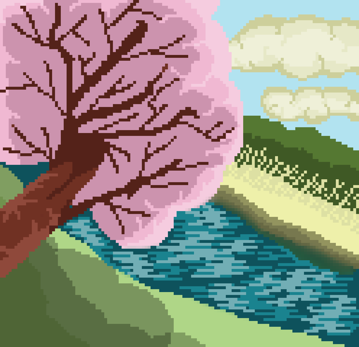 Pixilart - sakura tree by cheesses