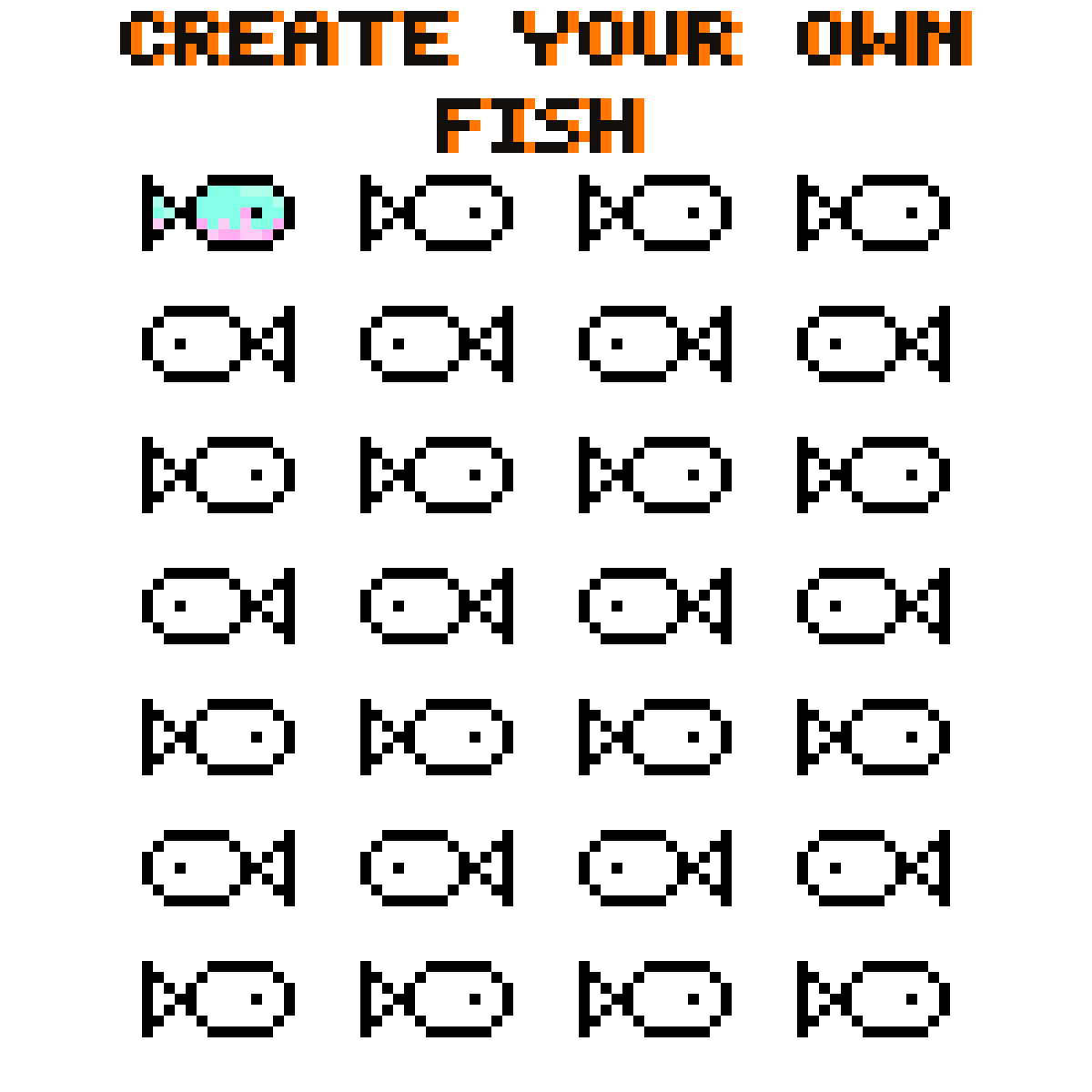 Editing Create Your Own Fish - Free online pixel art drawing tool ...
