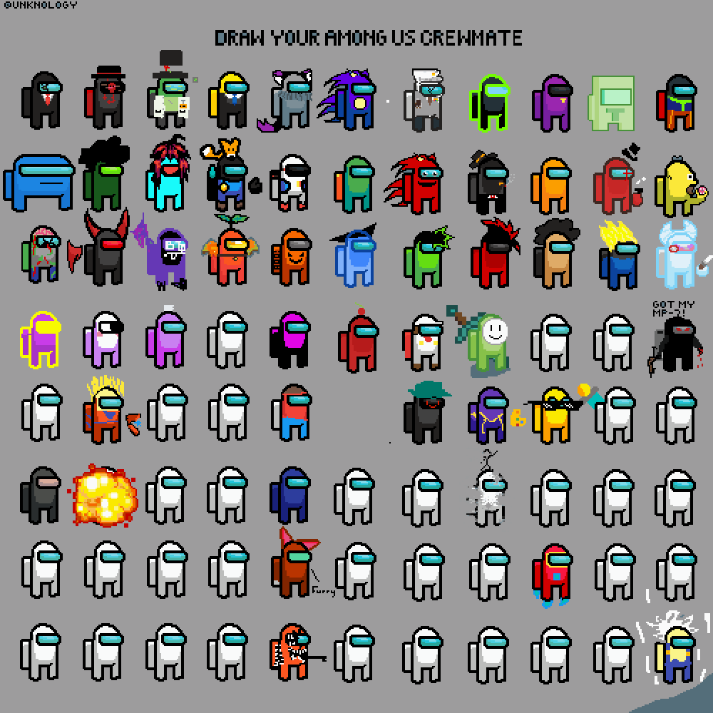 Editing Among us crewmates - Free online pixel art drawing tool - Pixilart