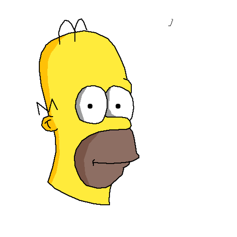 Editing homer simpson - Free online pixel art drawing tool - Pixilart