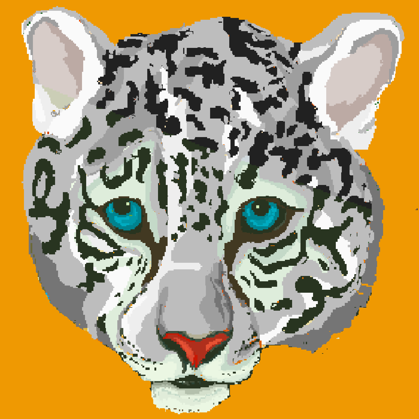 Pixilart - snow leopard by Kingfisher
