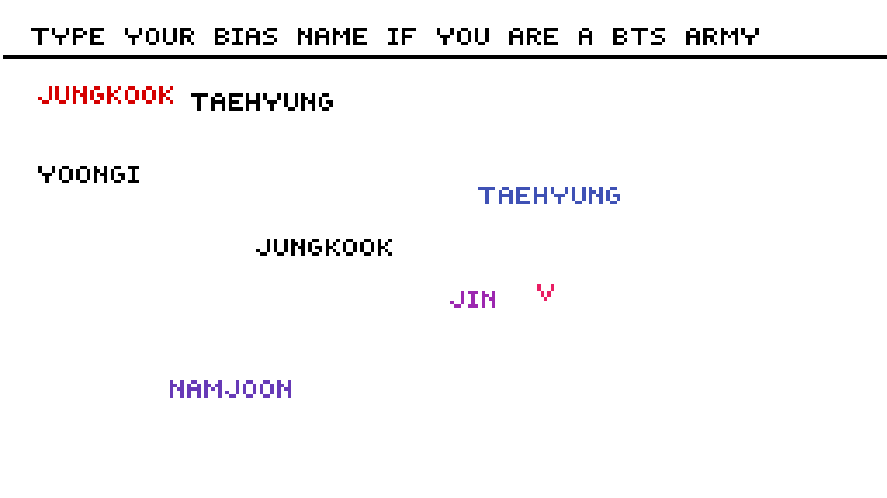 Editing BTS ARMY collab - Free online pixel art drawing tool - Pixilart