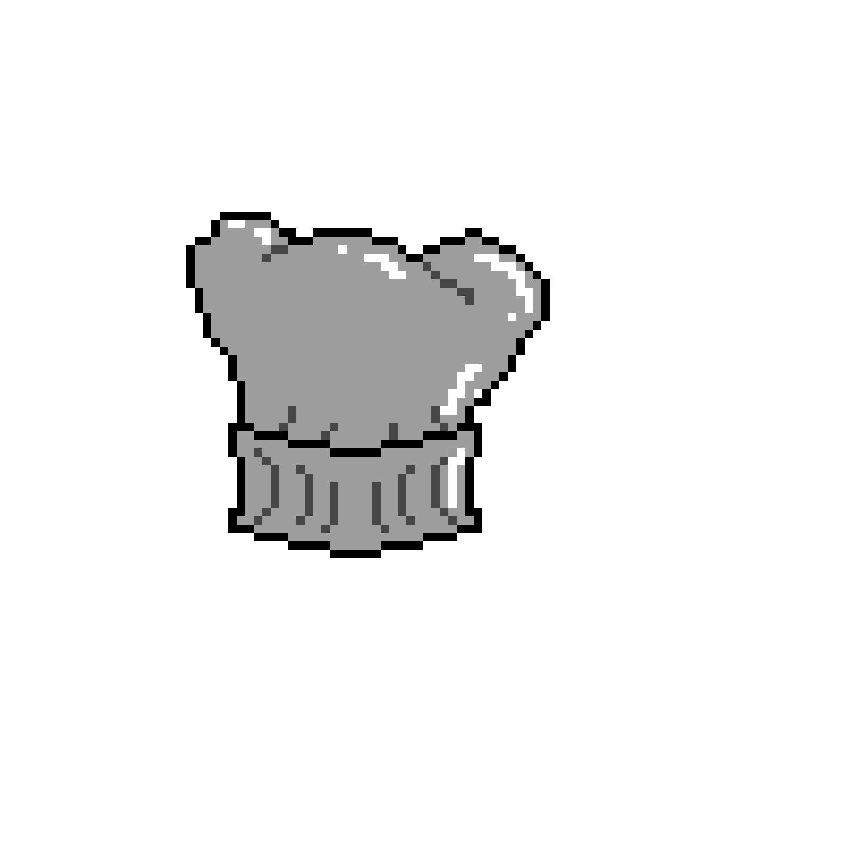 Editing silver chef hat - Free online pixel art drawing tool - Pixilart